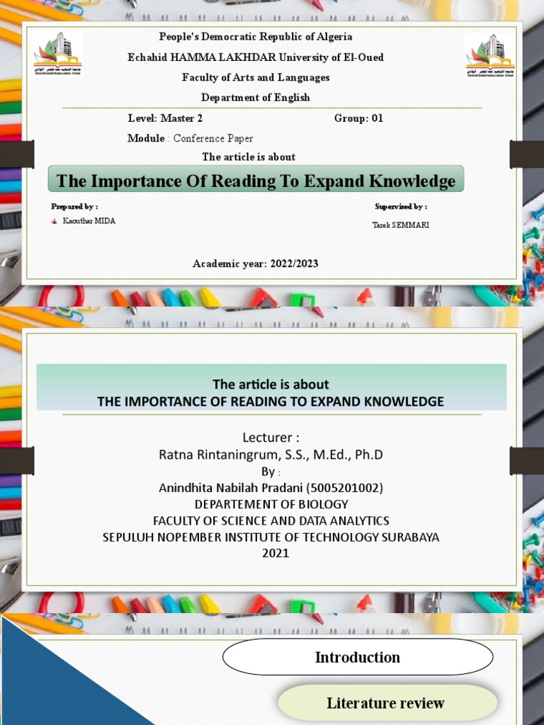 Expanding Knowledge Through Reading | PDF | Knowledge | Science
