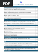 Gastrointestinal Physical Exam Checklist 1 | PDF