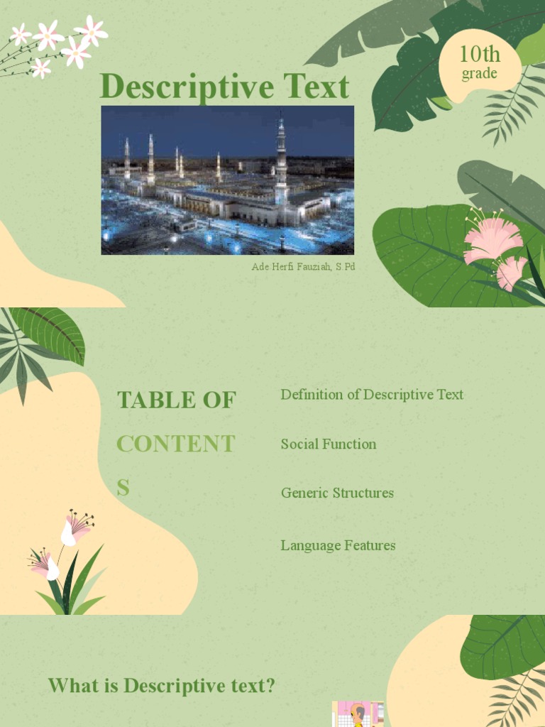 Descriptive Text | PDF | Language Mechanics | Human Communication