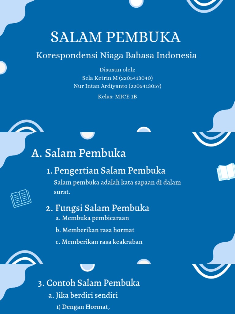 Salam Pembuka | PDF | Karier & Perkembangan | Seni & Disiplin Bahasa