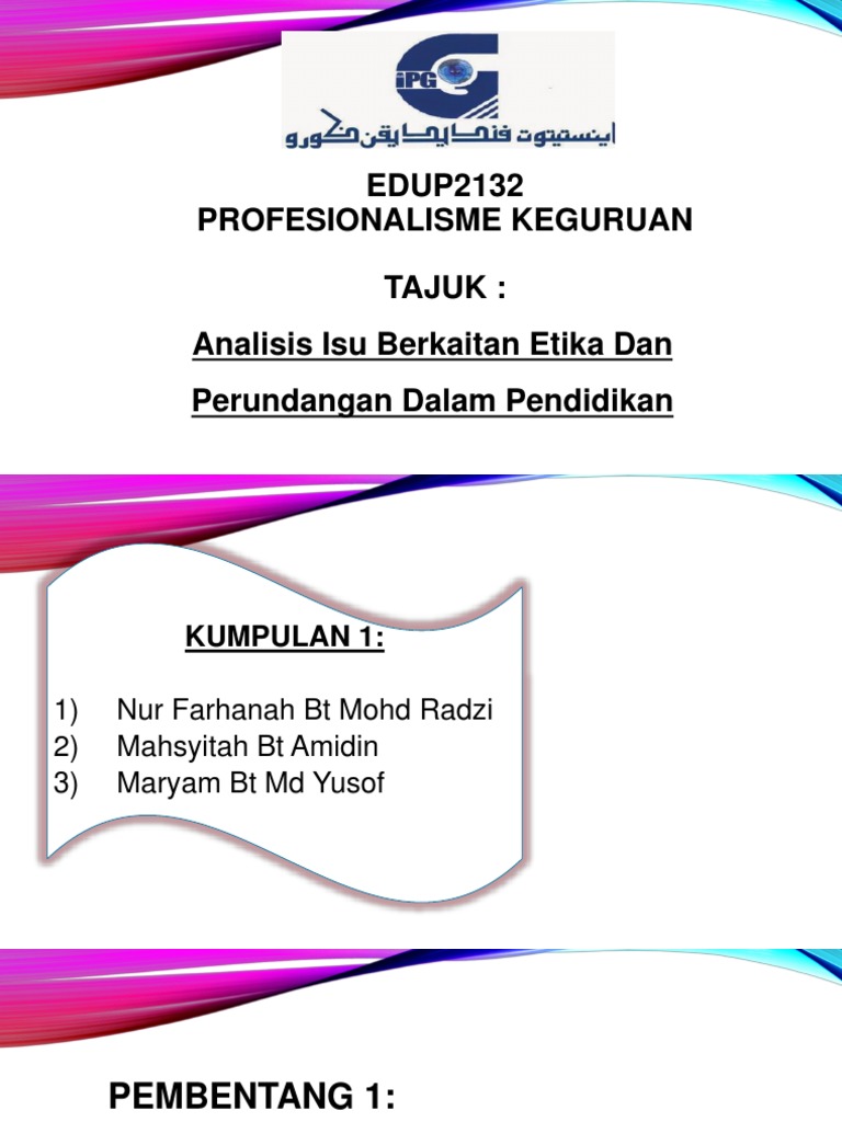 Analisis Isu Berkaitan Etika Dan Perundangan Dalam Pendidikan | PDF