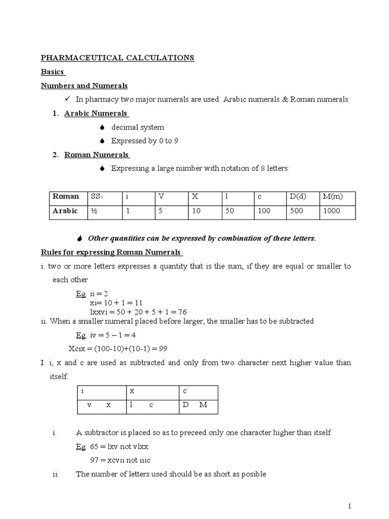 Pharma Calculation Lecture Note | PDF | Mass Concentration (Chemistry ...