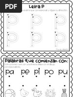 Actividades para aprender la letra P | PDF
