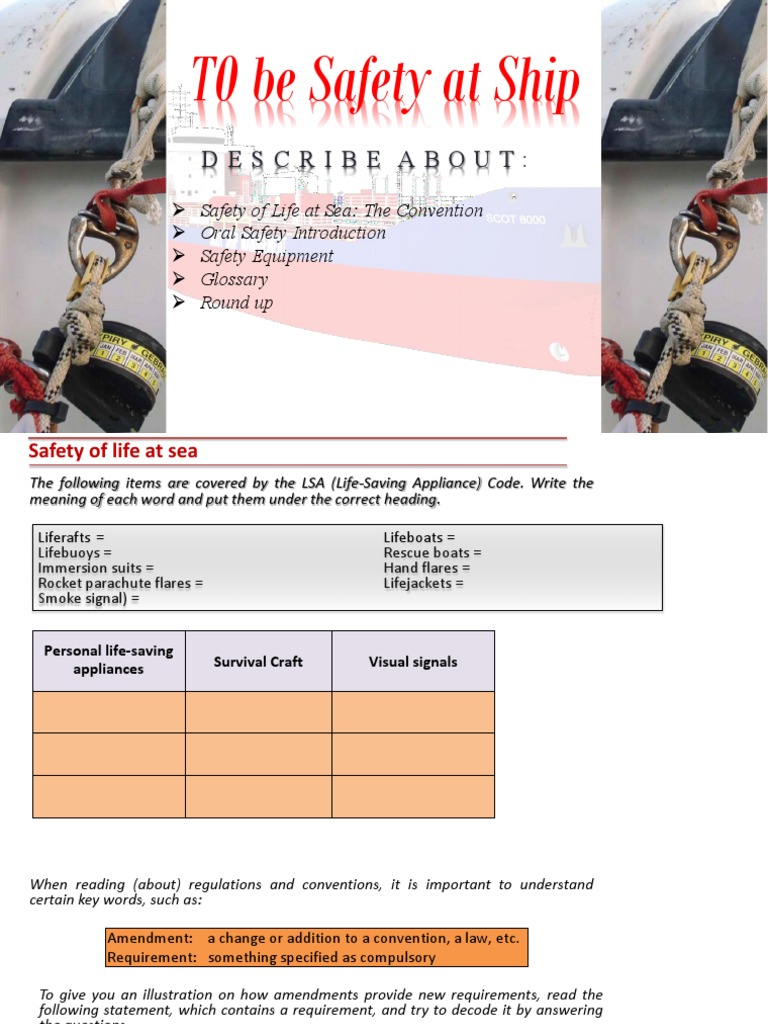 To Be Safety at Ship | PDF | Water Transport | Ships