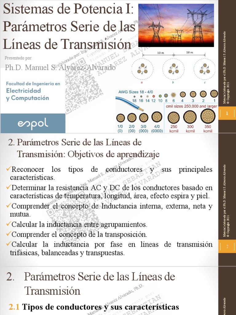 Parámetros Serie de Las Líneas de Transmisión | PDF | Resistencia Eléctrica y Conductancia ...