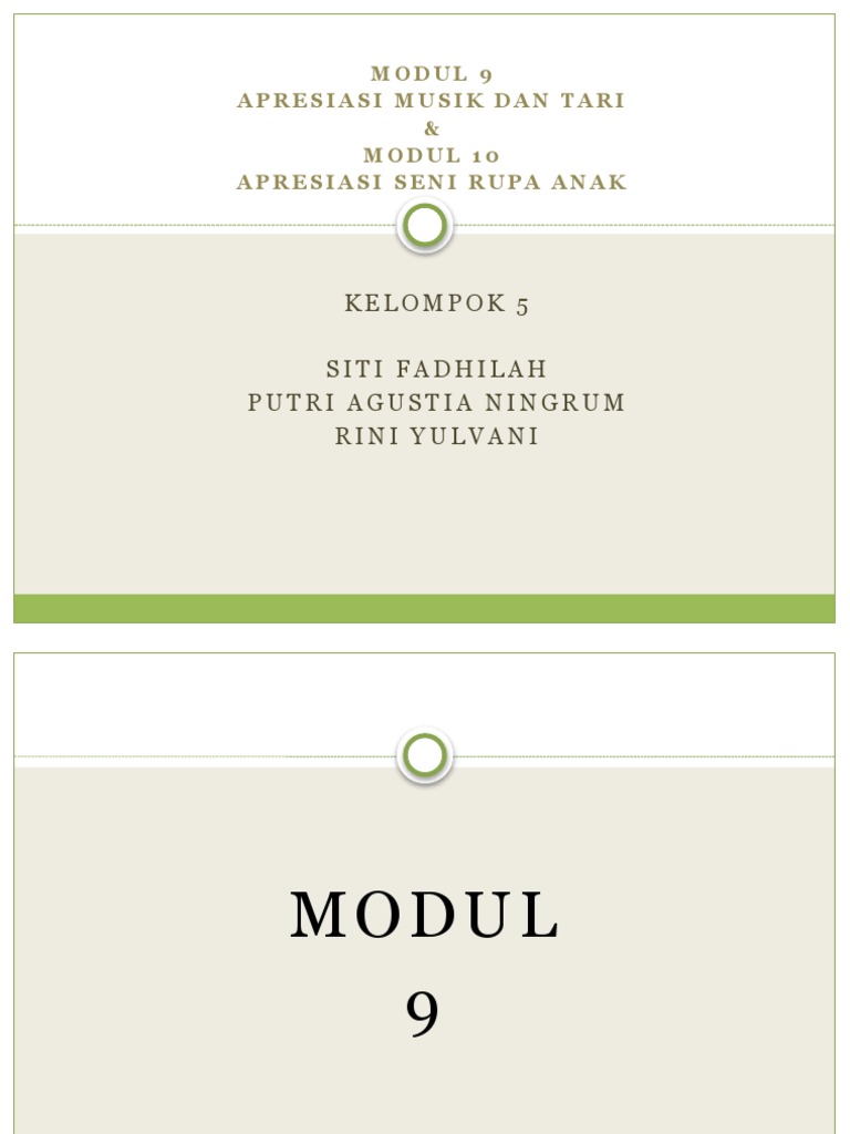 Modul 9 Dan 10 Pendidikan Seni Di SD | PDF