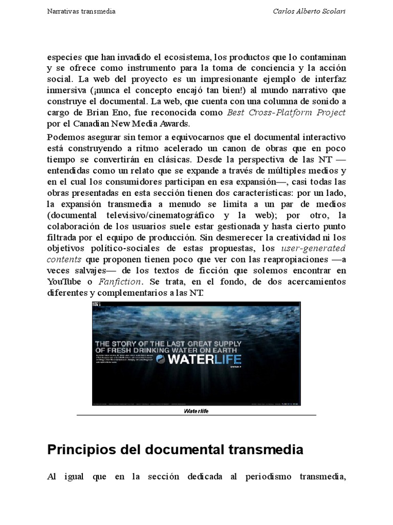 211 PDFsam 532005231-Scolari-Transmedia | PDF | Documental 211 PDFsam 532005231-Scolari-Transmedia | PDF | Documental