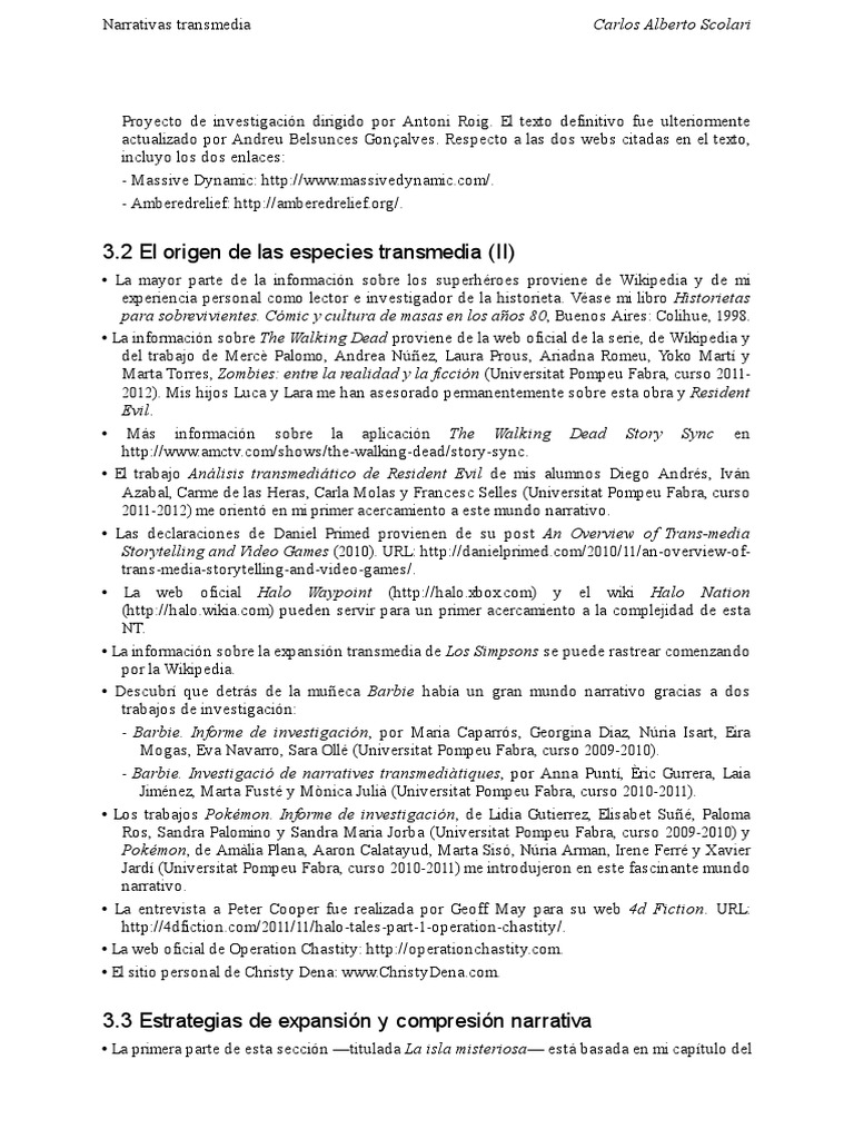 Estrategias Transmedia en Narrativas Populares | PDF