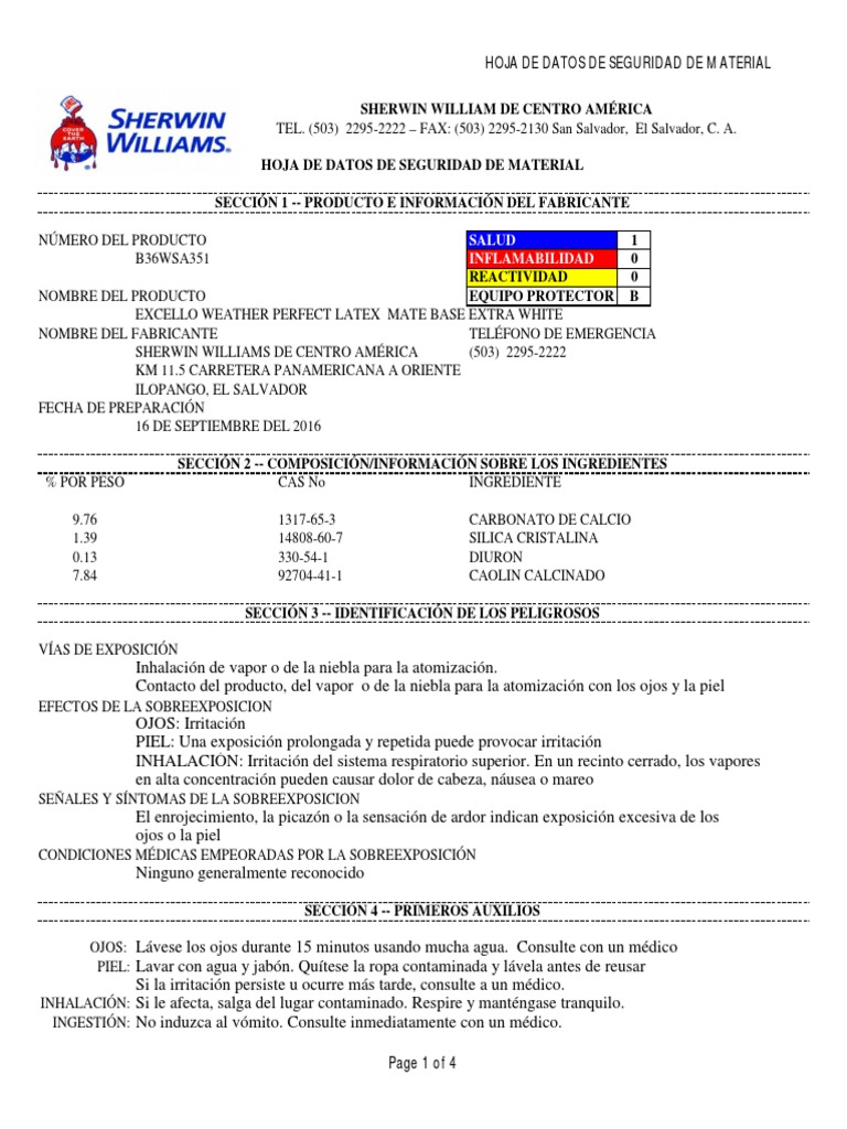 Doc-Excello Látex Weather Perfect | PDF | Agua | Administración de ...