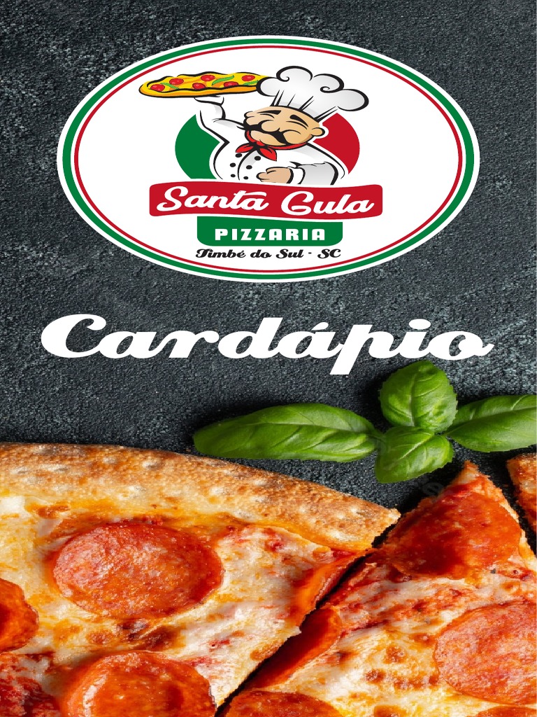 Cardápio da Pizzaria Santa Gula | PDF | Hambúrgueres | Ingredientes de ...