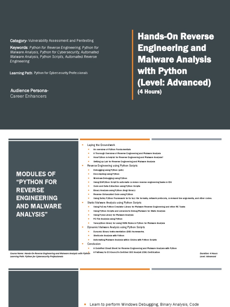 Python For Reverse Engineering and Malware Analysis | PDF | Python (Programming Language) | Malware