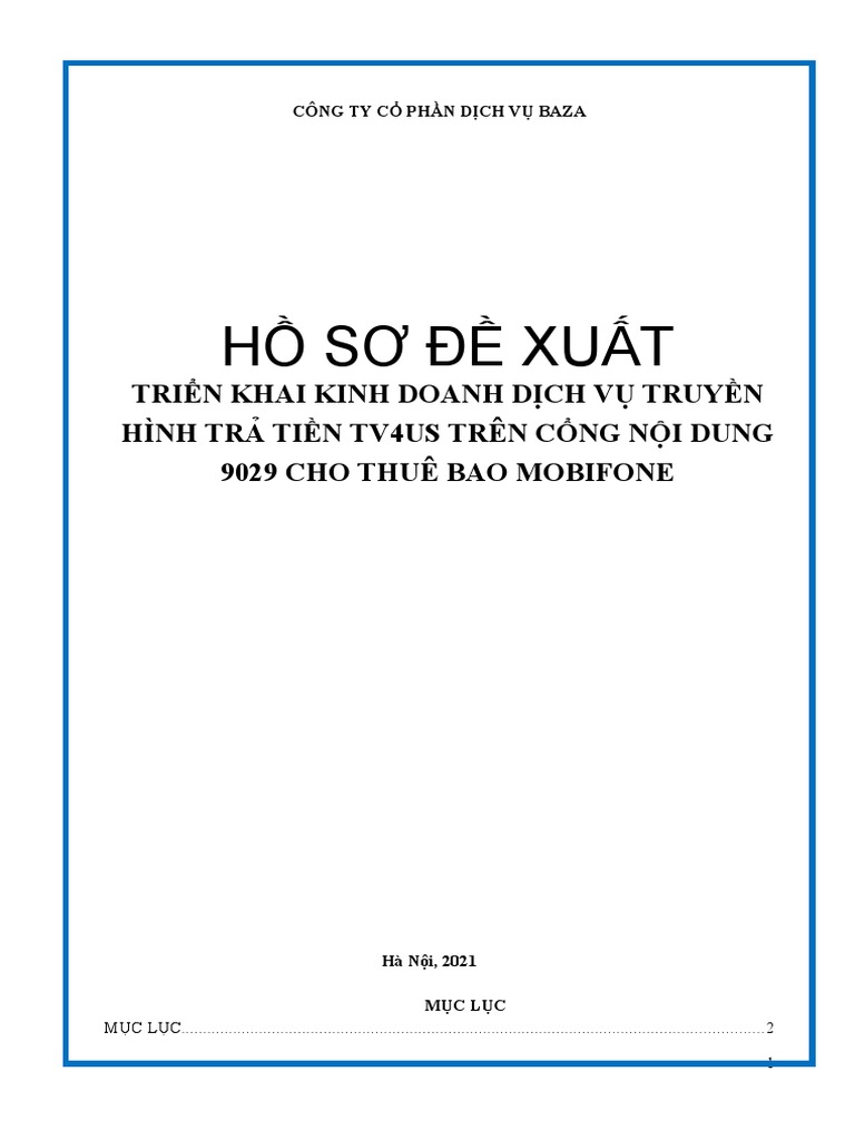 De Xuat Truyen Hinh Tra Tien | PDF