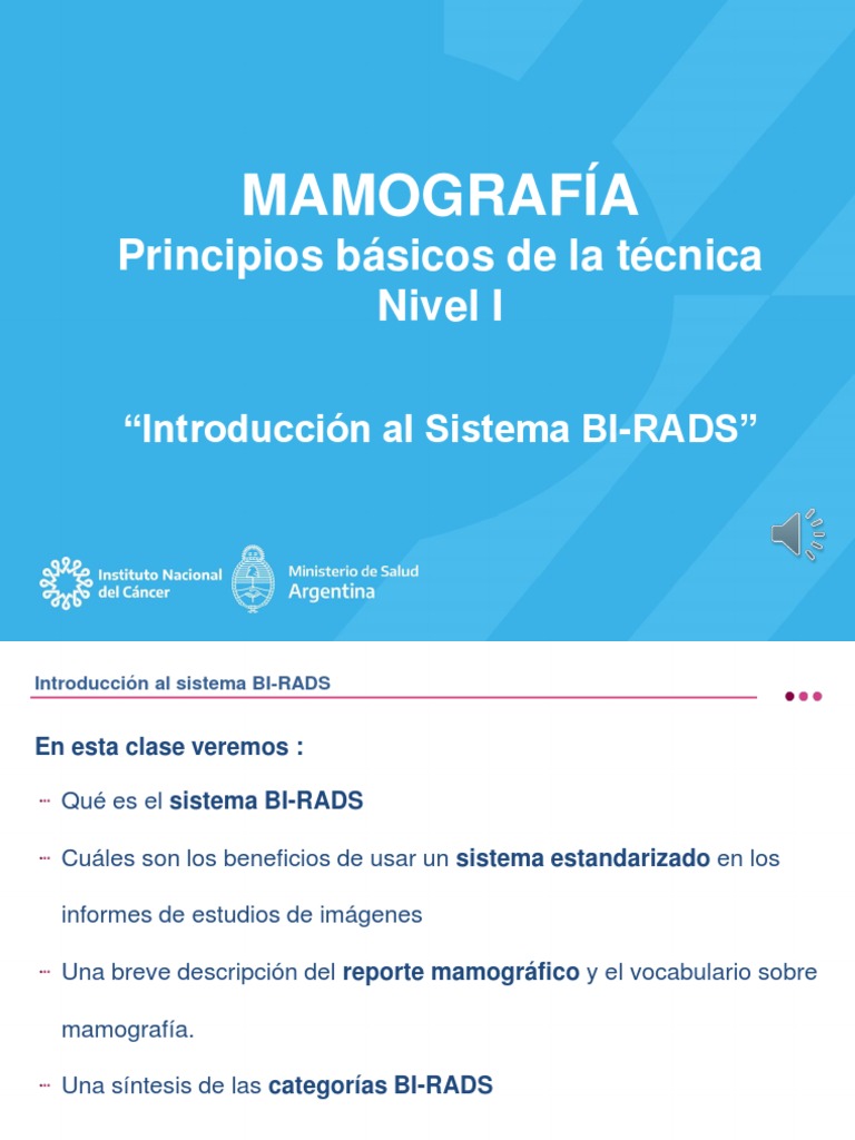 Introducción Al Sistema BIRADS | PDF | Mamografía | Cáncer de mama