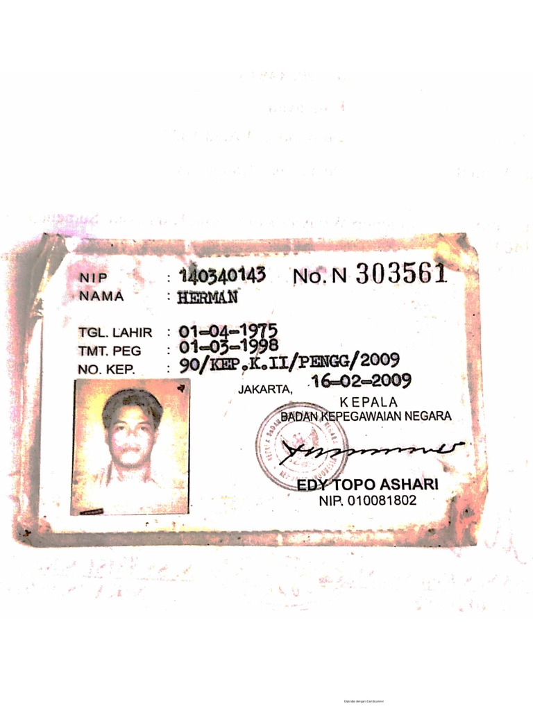 Karpeg (Nip 197504011998031003) | PDF