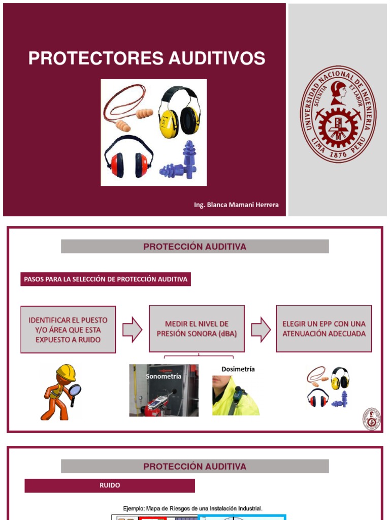 Tipos De Epp Para Protección Auditiva Pdf Sonido Ruido
