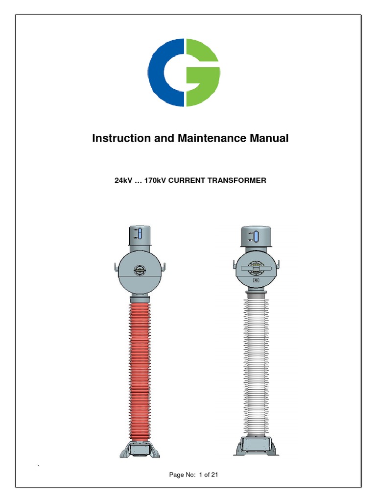 CT Manual-Final Version (With Composite Insulator) | PDF | Transformer | Insulator (Electricity)