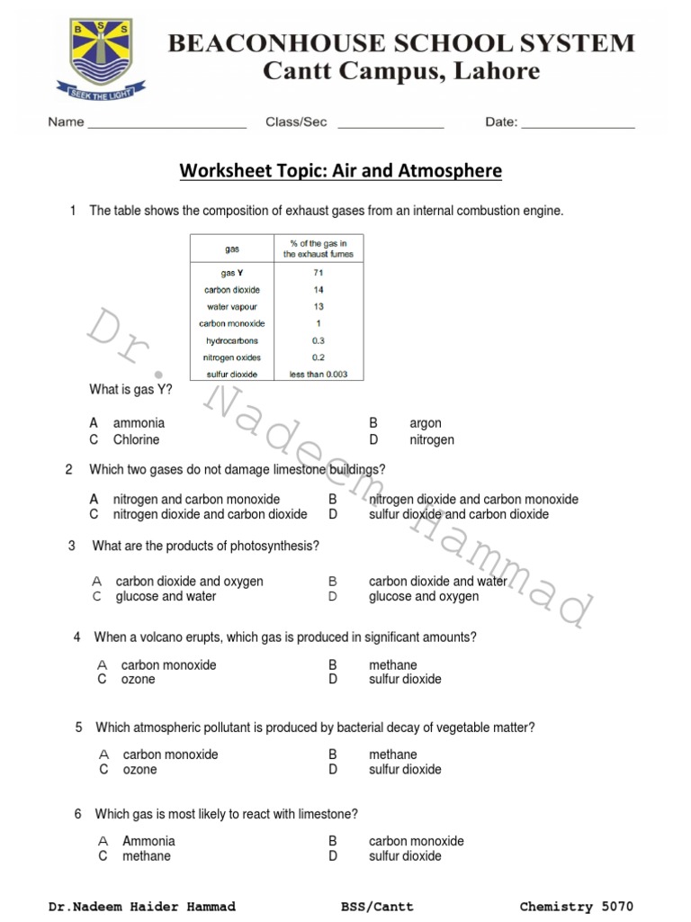 Air and Atmosphere | PDF | Atmosphere Of Earth | Combustion