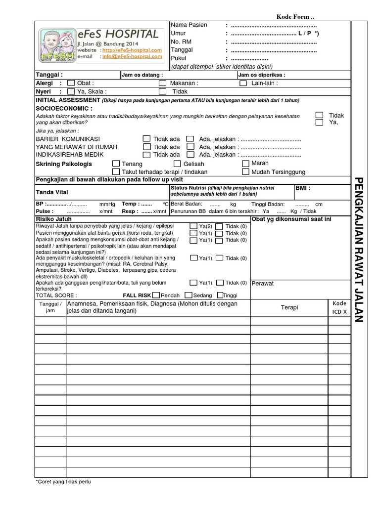 Form Pengkajian Rawat Jalan | PDF