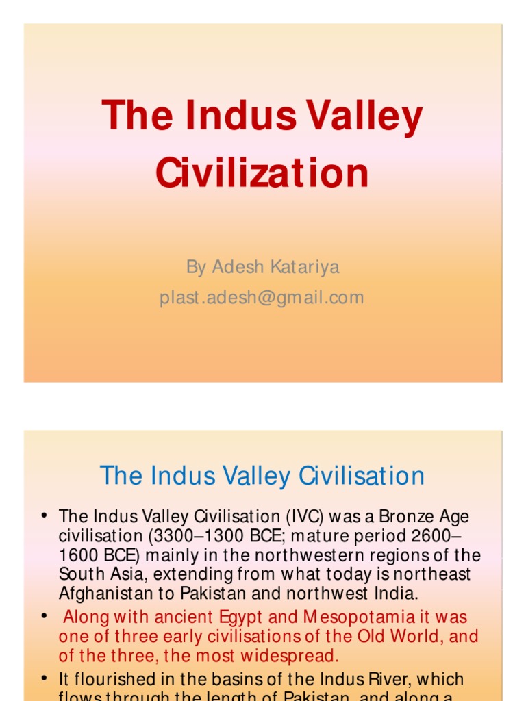 The Indus Valley Civilization | PDF