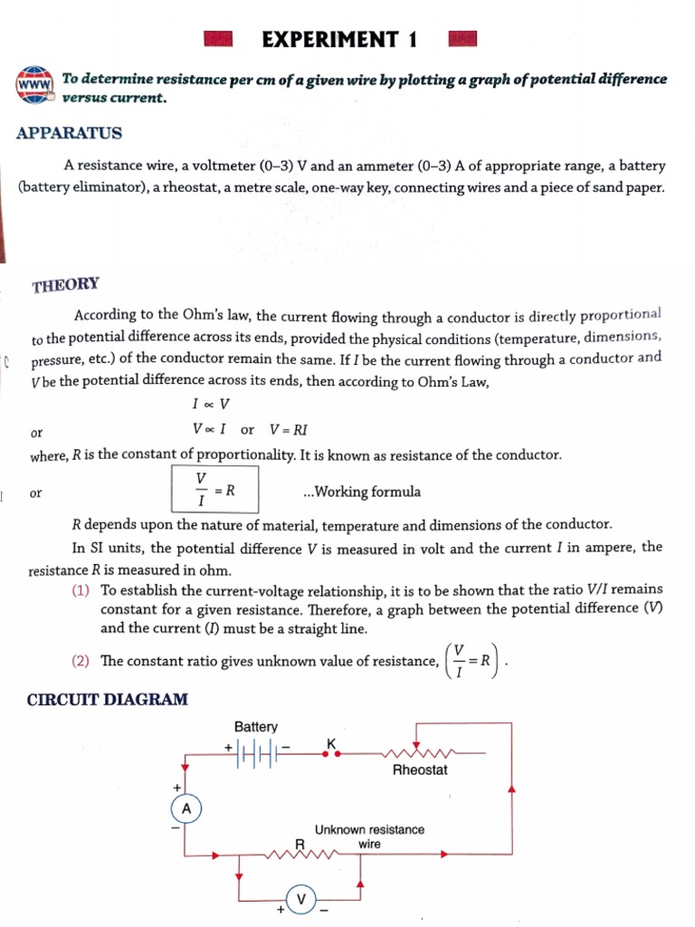 Measuring Resistance in Conductors | PDF | Voltage | Electrical ...