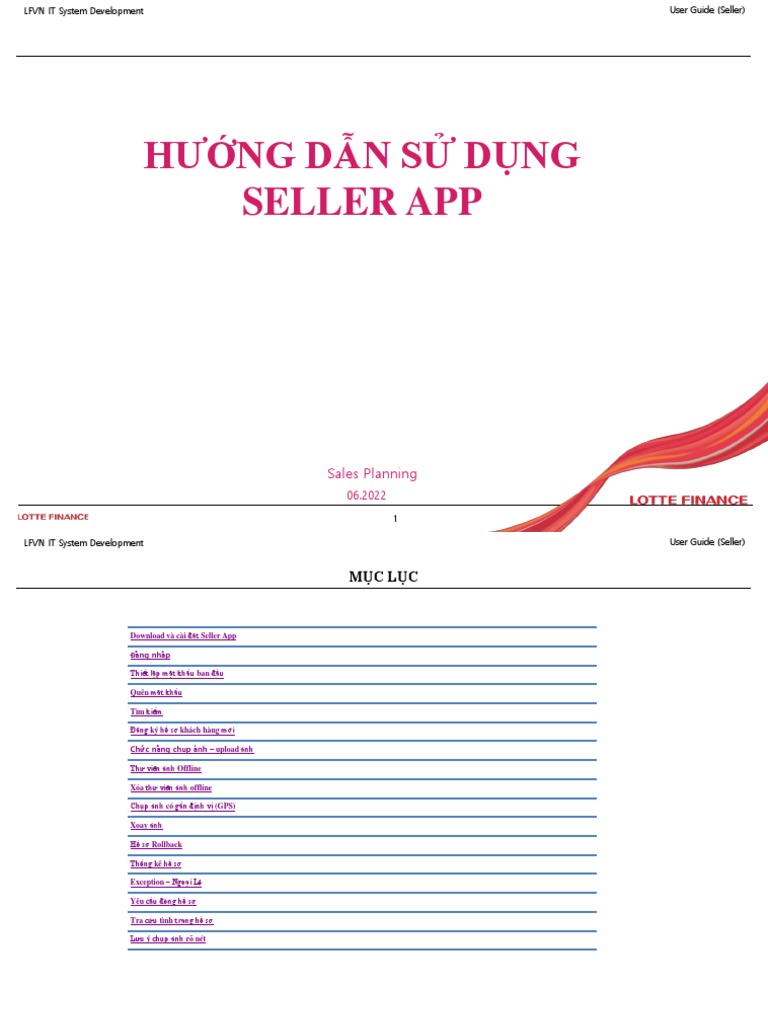 LFVN - Seller - App - UserGuide 15.06.2022 - Unlock | PDF