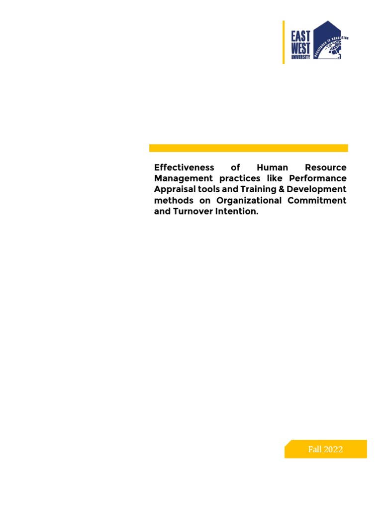 HRM-501-Termpaper Cover | PDF | Human Resource Management | Performance ...