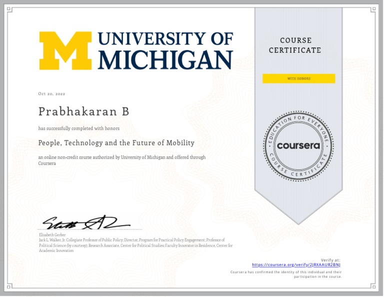 People, Technology, and Mobility Course Completion | PDF | Social ...