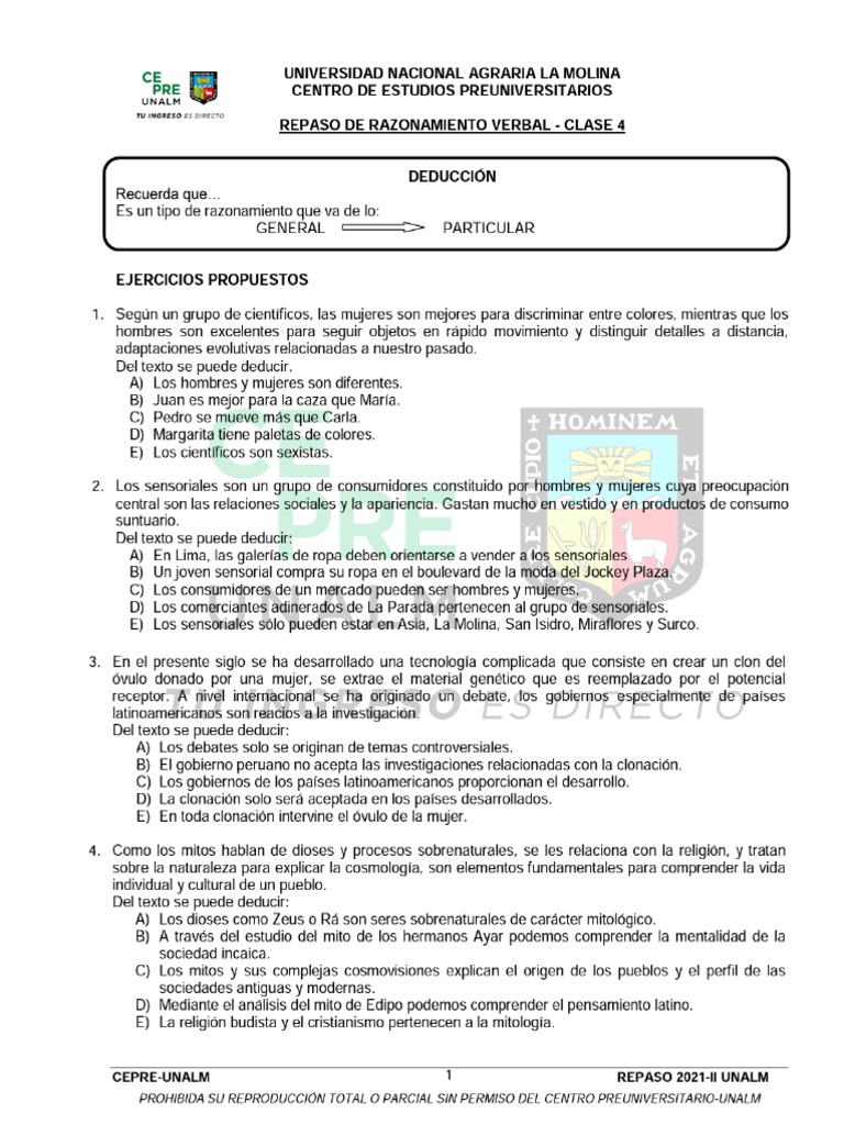 RV Repaso Cepre Unalm | PDF