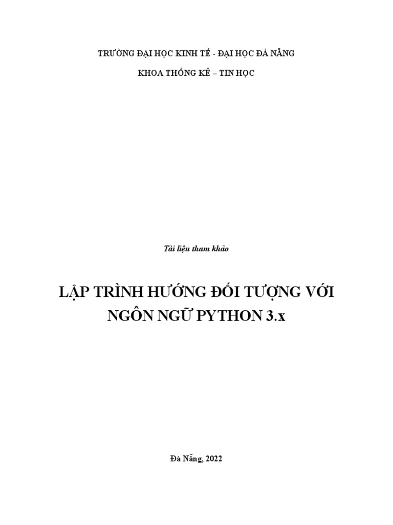 2.a.Lập trình hướng đối tượng Python | PDF