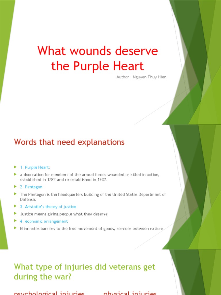 What Wounds Deserve The Purple Heart | PDF | Economic Bubble | United ...