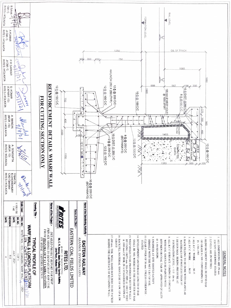 Warf wall (cutting section) | PDF | Architectural Elements | Building Engineering