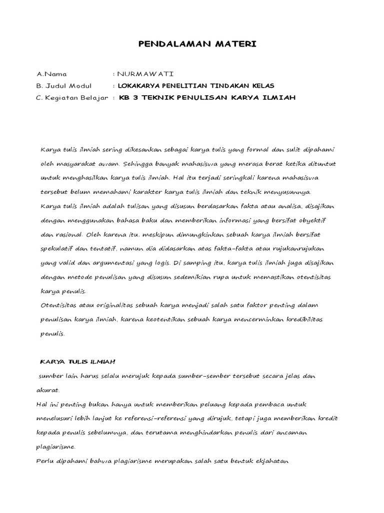 Resume PTK KB 3 | PDF