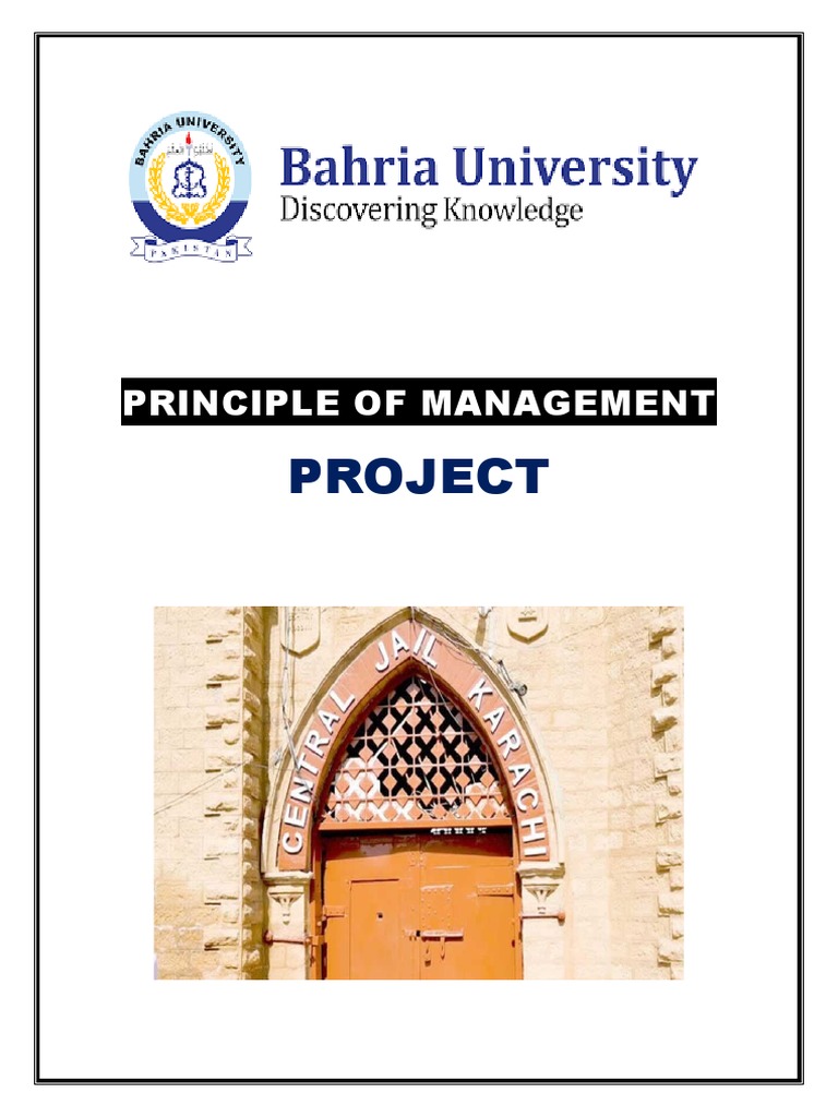 Principle of Management Project 1 | PDF | Prison | Rehabilitation (Penology)