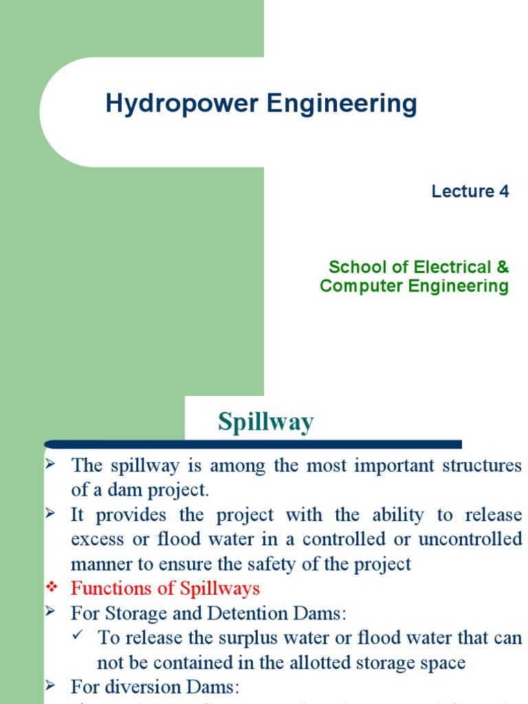 Spillways | PDF | Spillway | Dam