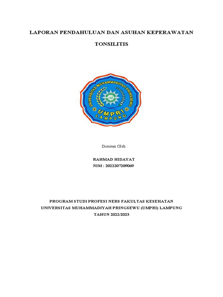 LP Dan ASKEP TONSILITIS RAHMAD | PDF | Kesehatan Holistik