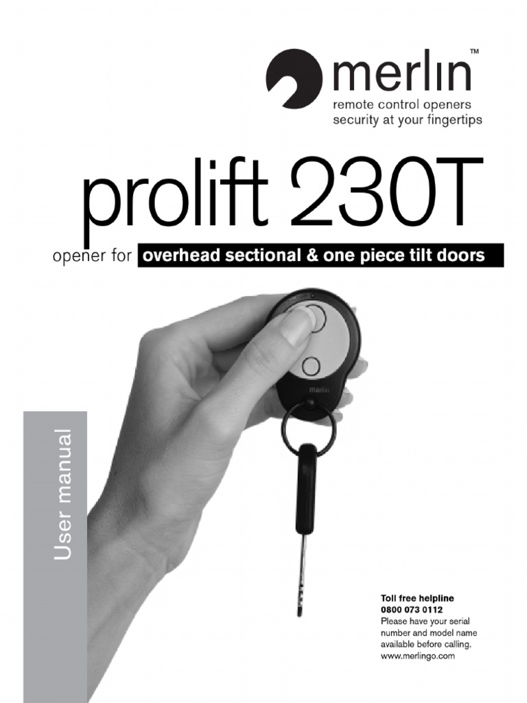 MerlinProlift230TUserManual1002851 1570790567 | PDF
