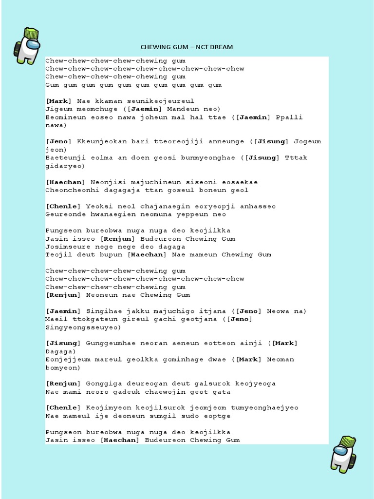 Lirik Lagu NCT Dream | PDF