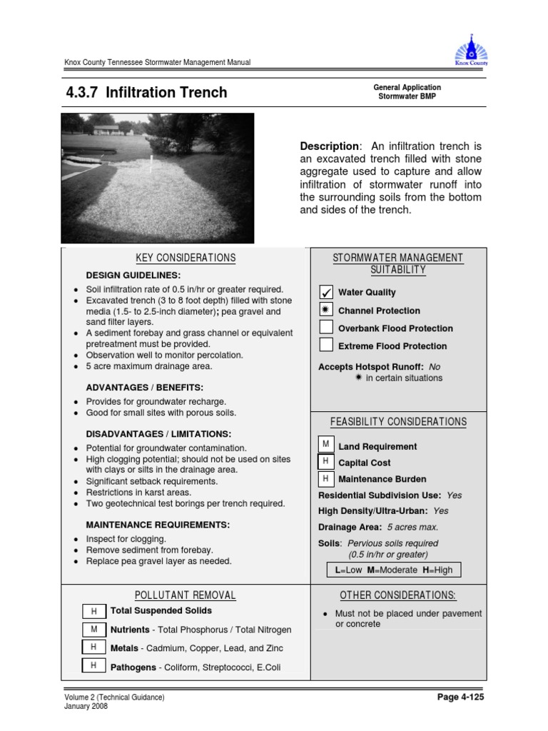 4 3 7 Infiltration Trench | PDF | Surface Runoff | Stormwater