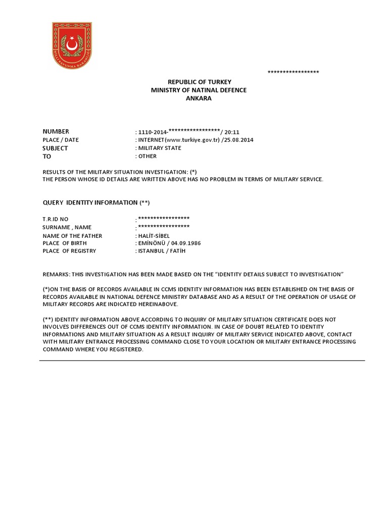 Military Service Status Report | PDF