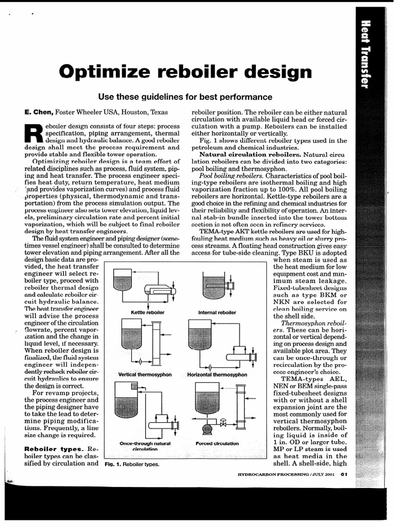 Optimisation of Reboiler Performance | PDF