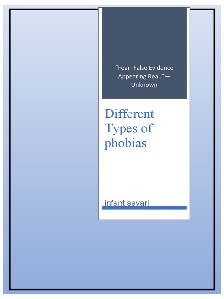 Fear and Phobias: Types, Causes and Treatments | PDF | Phobia | Anxiety Disorder