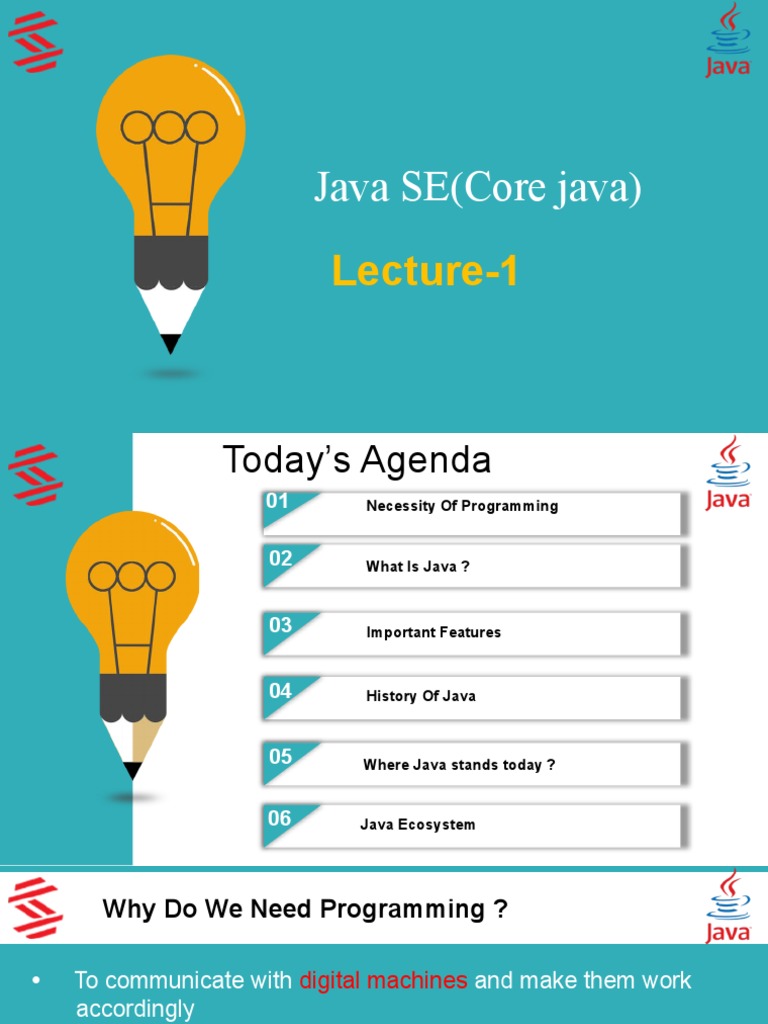 Lecture-1 Java SE | PDF | Java (Programming Language) | Java Virtual ... Lecture-1 Java SE | PDF | Java (Programming Language) | Java Virtual ...
