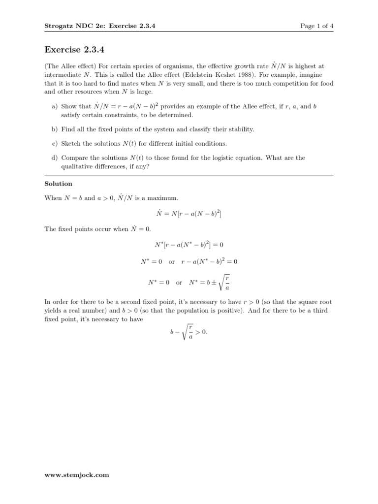 Strogatz chap 2 | PDF