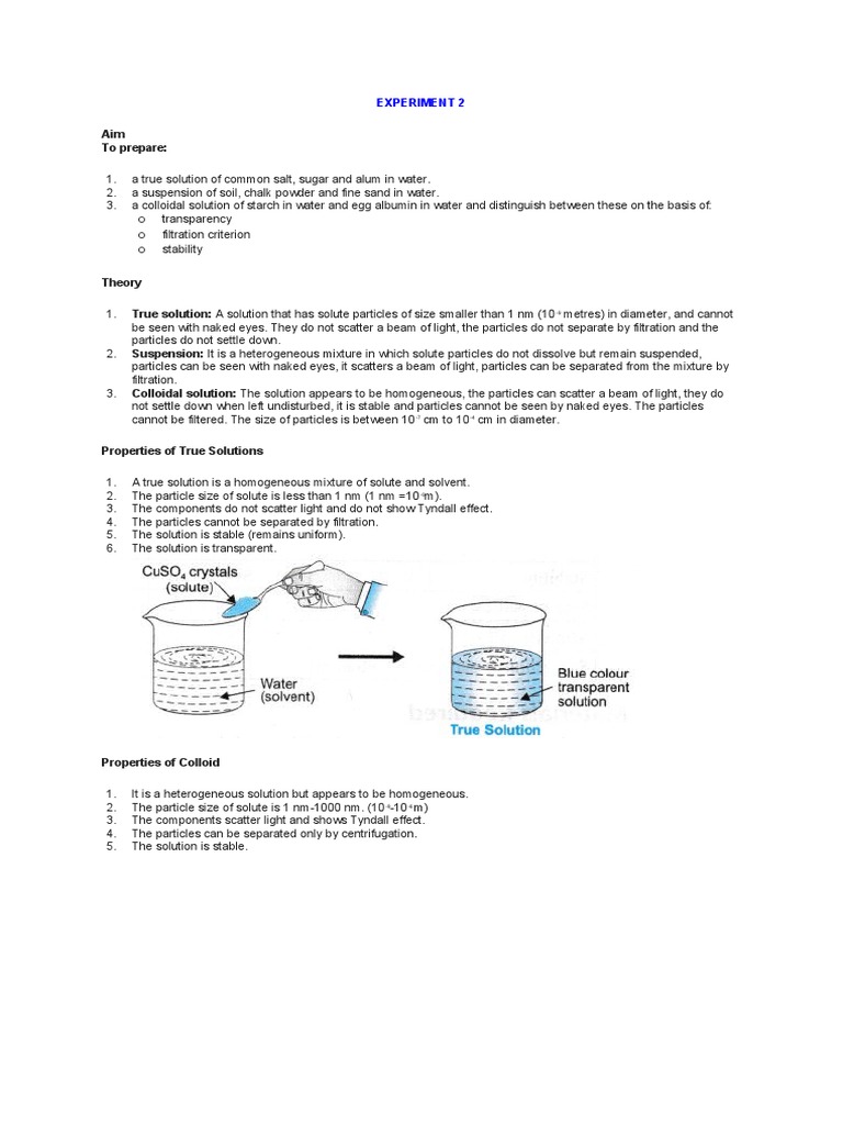 Experiment 1 | PDF | Mixture | Filtration