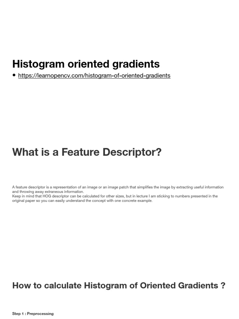 Lec 4 Hog | PDF | Multidimensional Signal Processing | Computer Vision