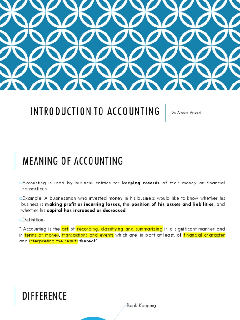 Unit 1 - Introduction To Accounting | PDF | Equity (Finance) | Expense Unit 1 - Introduction To Accounting | PDF | Equity (Finance) | Expense