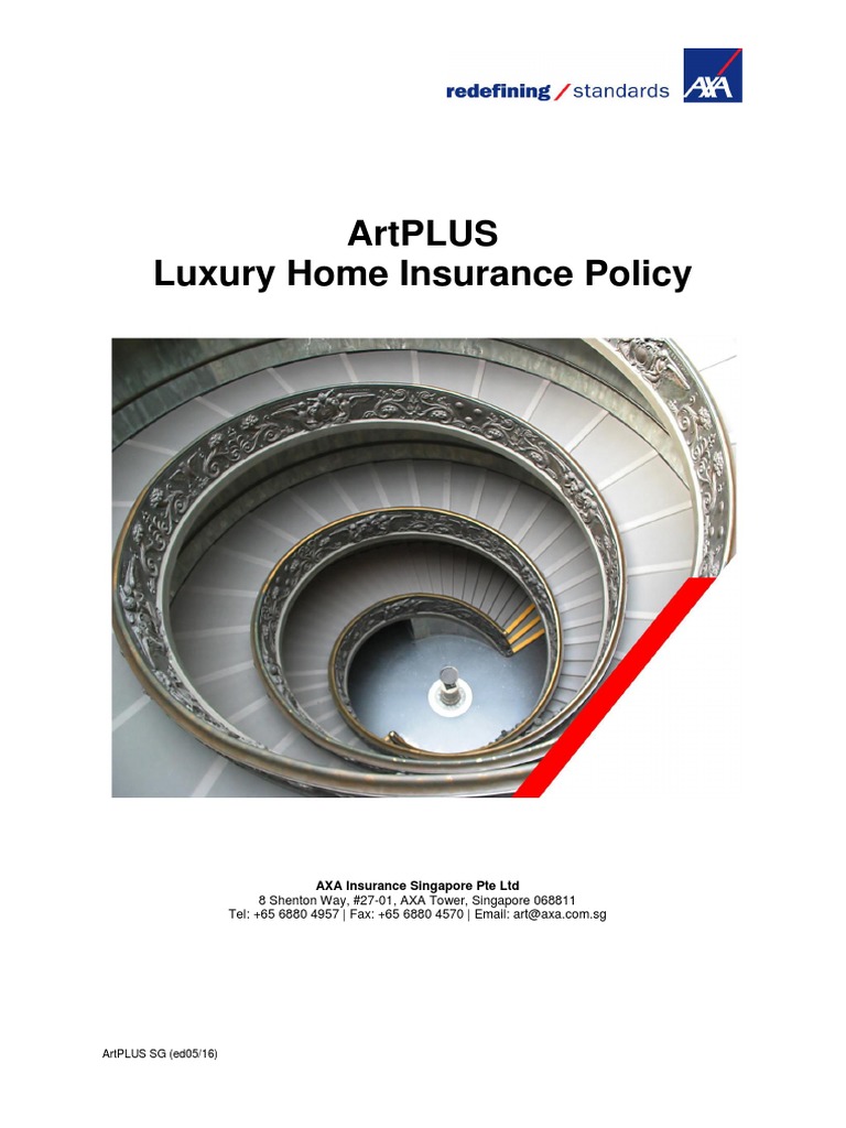 AXA ArtPLUS Luxury Home - Policy Wordings Updated 01062016 | PDF ...
