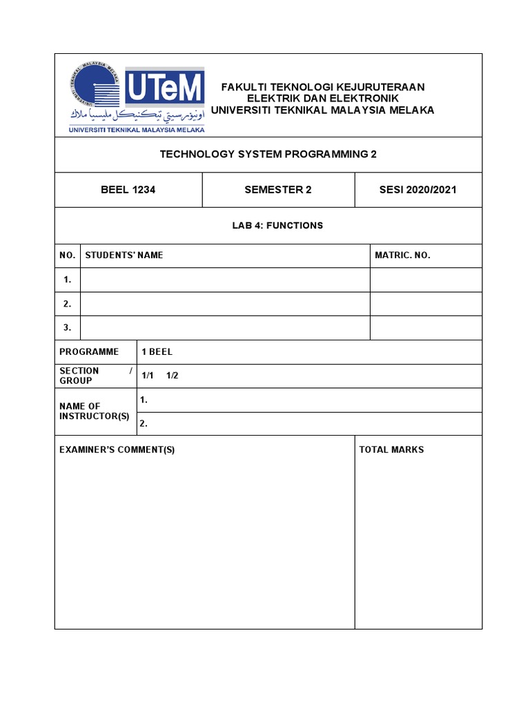 Beel 1234 Lab 4 - Functions | PDF | Parameter (Computer Programming ... Beel 1234 Lab 4 - Functions | PDF | Parameter (Computer Programming ...