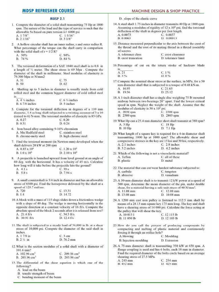 MD Refresher 2 | PDF