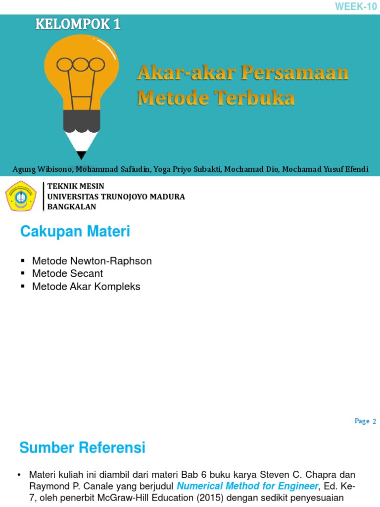 Presentasi Kelompok 1 - Metnum - 5A | PDF